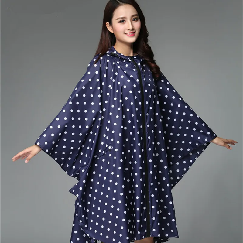 Buy Dots Cloak Raincoat Women Cute Trench Coat Female Waterproof Free Breathing