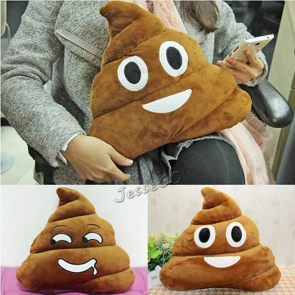 New Cushion Emoji Pillow Gift Cute Shits Poop Stuffed Toy Doll ...