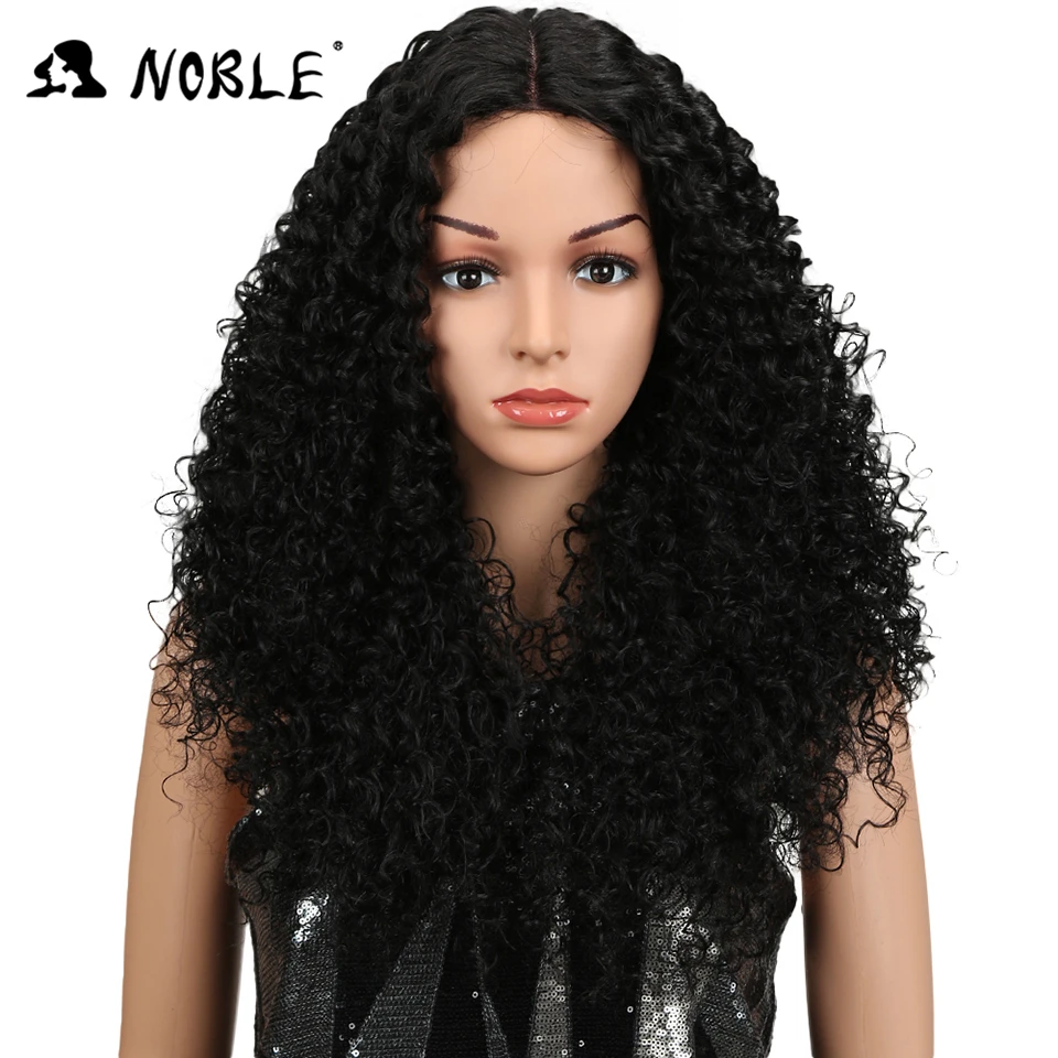 Noble Hair Kinky Curly Synthetic Lace Front Wigs For Black Women Afro Kinky Curly Wig 26inch 3