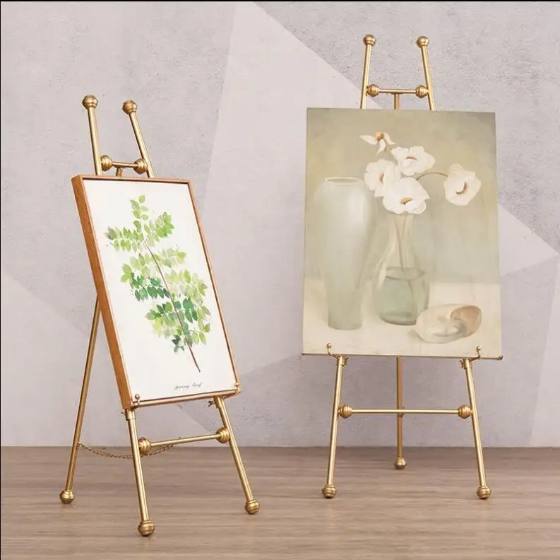 Wrought iron oil painting frame frame floor stand display stand poster ...