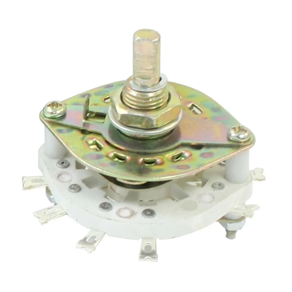 2P4T 2 Pole 4 Position 1 Deck 10 Pins Band Channael Rotary Switch-in ...