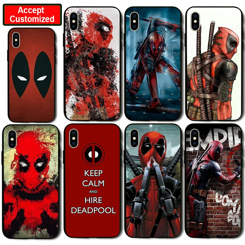 Deadpool Back Shell Cover Case for iPhone 5 5S SE 6 6S 7 8 Plus X XS ...