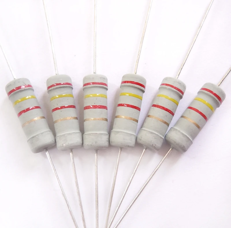 2w 2.4k ohm 2k4 ohm 2400 ohm 100% 오리지널 새로운 고정 저항 금속 산화막 저항, 저항 +/ 5% ...