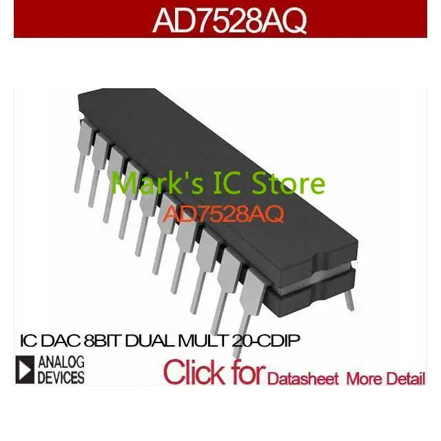 AD7528AQ IC DAC 8BIT DUAL MULT 20 CDIP AD7528AQ 7528 AD7528 AD7528A ...