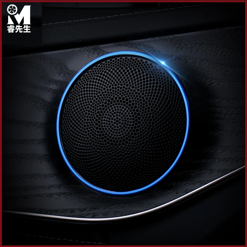 Car styling Car Door Audio Speaker Decorative Trim Ring 3D sticker for ...