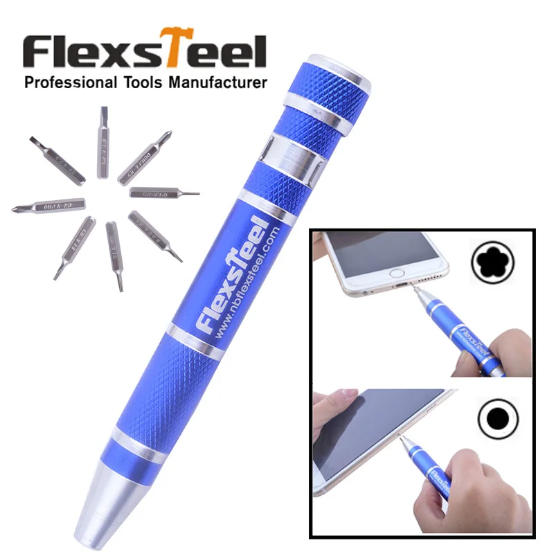 Flexsteel High Quality 8 in 1 Aluminium Precision Screwdriver Pen With ...