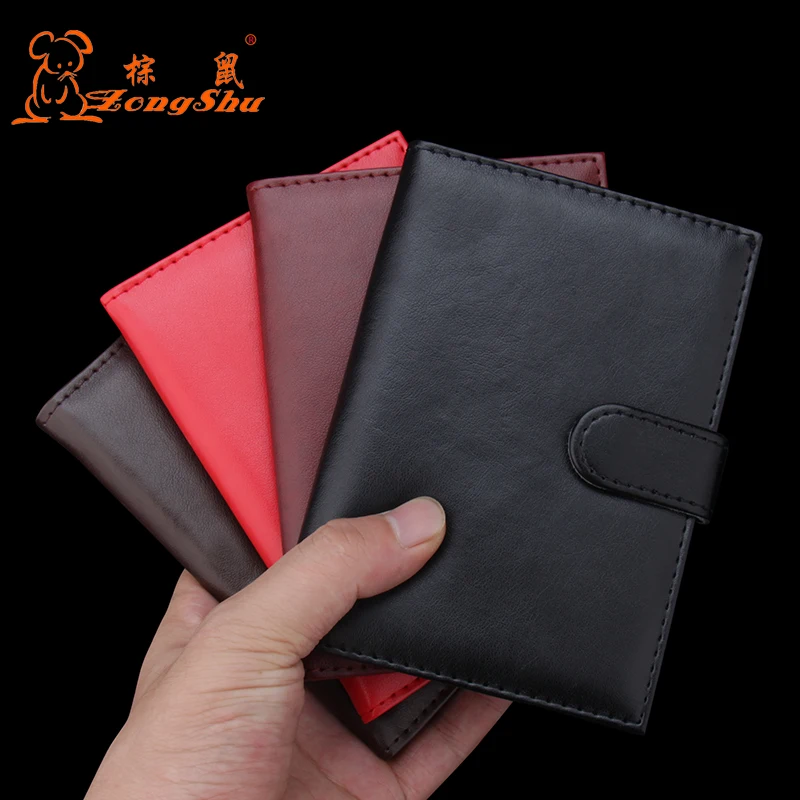 Fashion Solid Color Travel PU leather Passport Holder Driver License ...