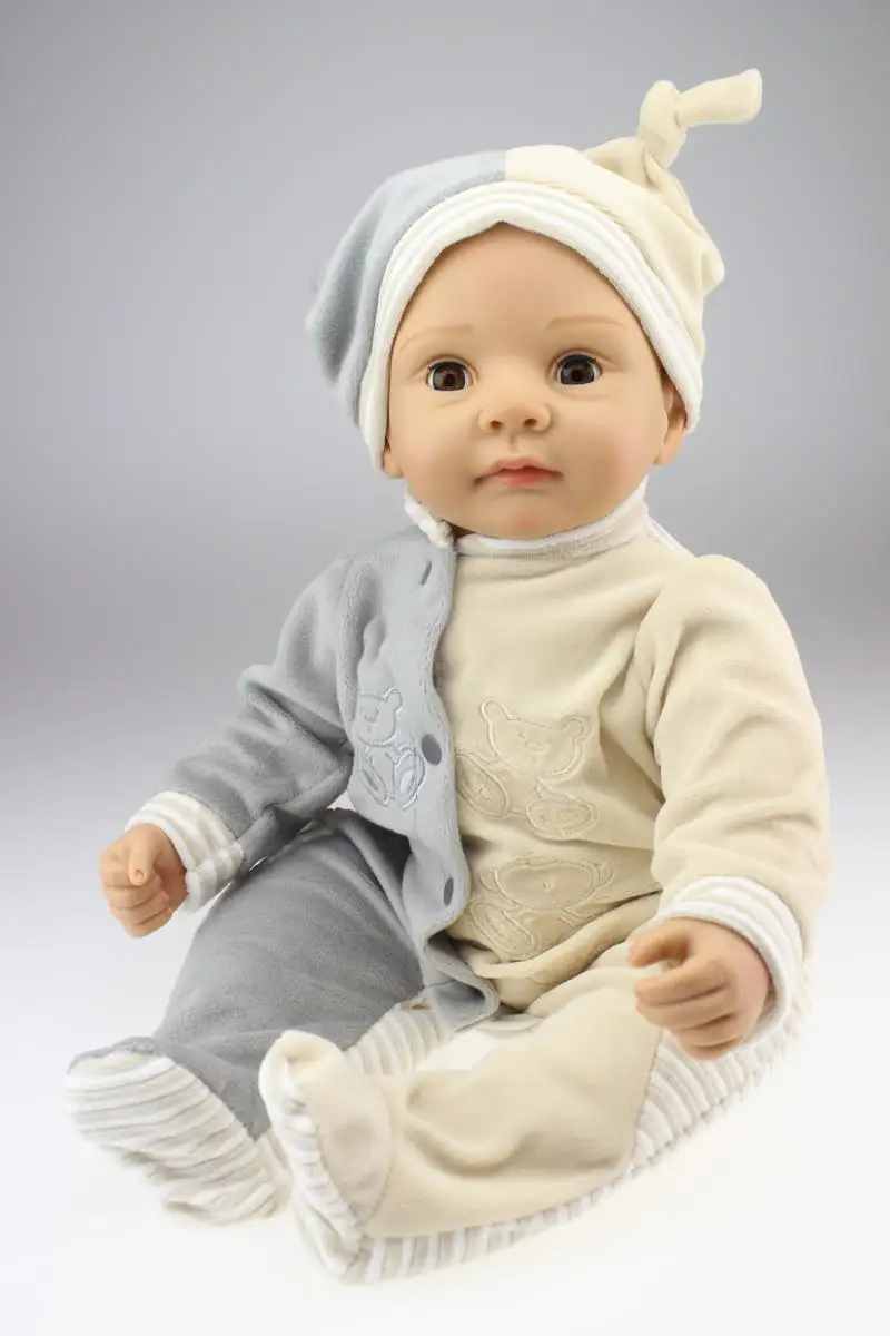mini doll eyes blinking toddler dolls 22inch silicone reborn baby ...