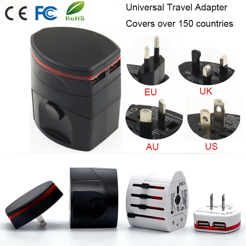 Universal Global All in One Travel Home Adapter AC Wall Charger Plug ...