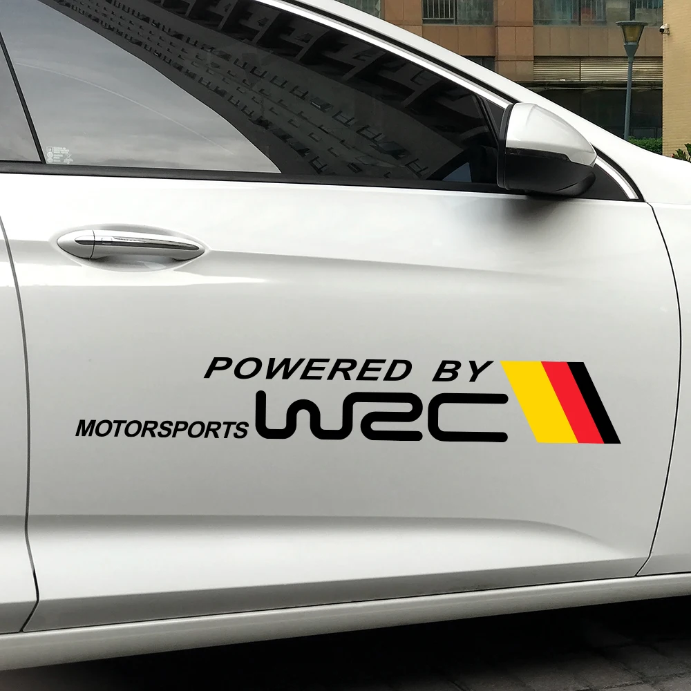 2PCS Car Door Side WRC Sticker For Audi A3 A4 B8 B6 B7 Opel Ford Focus ...