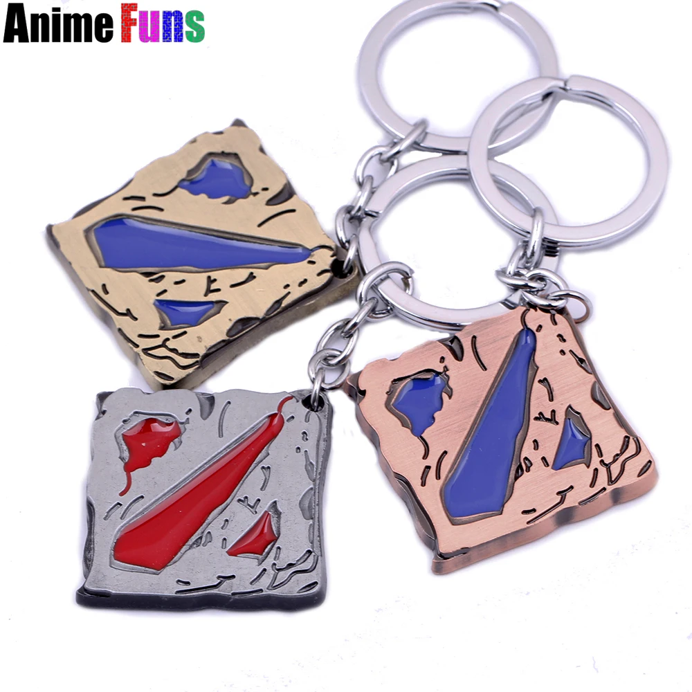 Game Theme Dota 2 Logo Keychain Pendant 3 Colour Vintage Key Ring Key ...