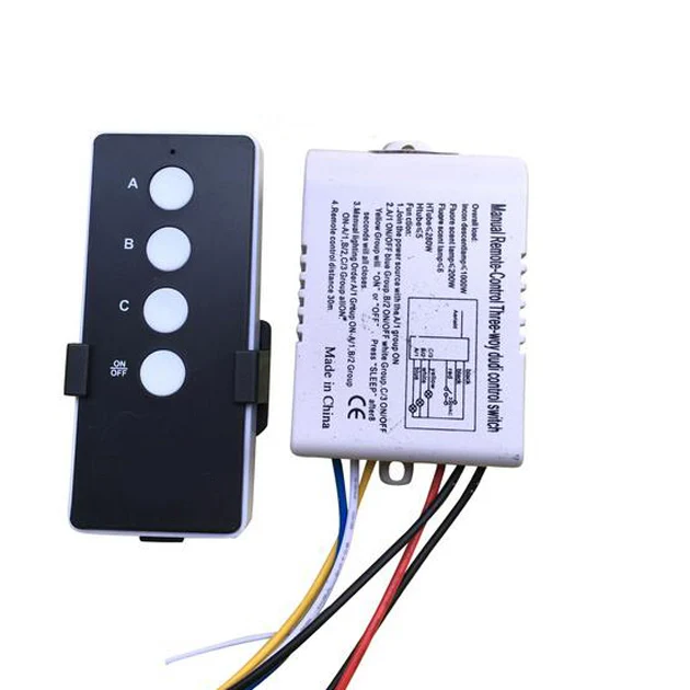 3 Way Light Switch Wireless Remote Control