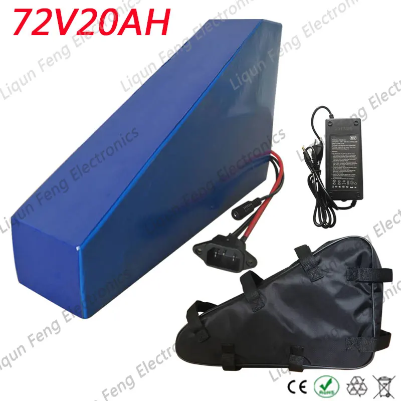 E Bike Battery 72v 72V 20AH Smart Battery Charger For Electric Bikes & Scooters | 6-LED Display ...