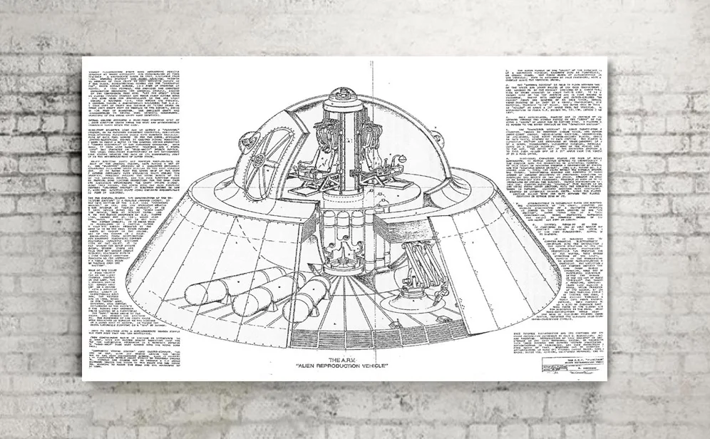 The Arv Alien Reproduction Vehicle Map Classic Vintage Retro Kraft ...