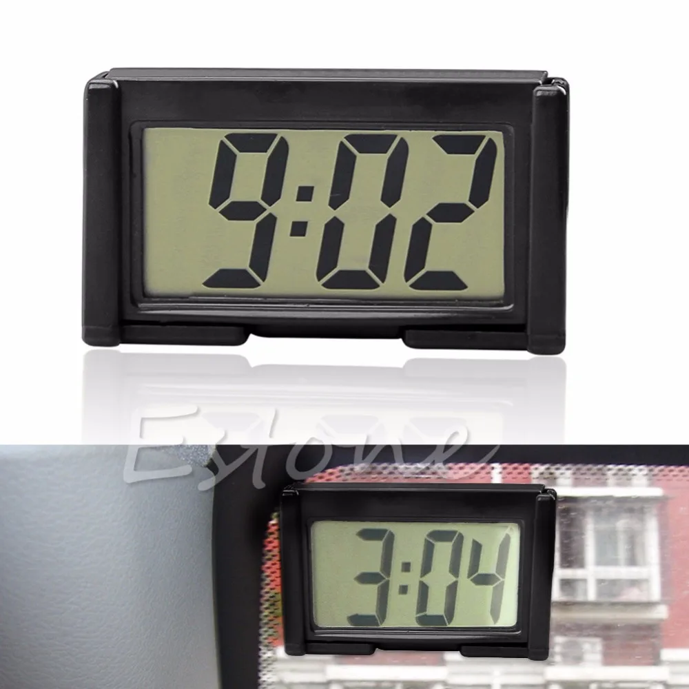 Lcd Digital Table Car Dashboard Desk Electronic Clock Date Time ...
