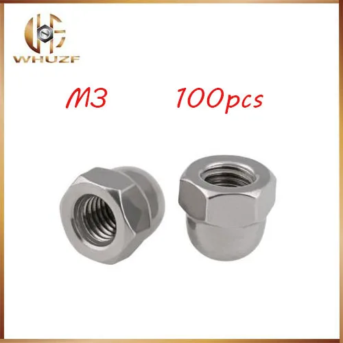 Free shipping 100PcsDIN1587 M3 M4 M5 M6 M8 M10 Stainless Steel Cap Nuts ...