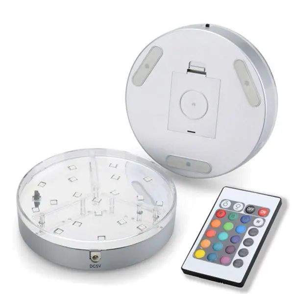 Free Shipping 30units/lot 6inch Led Light Base Multi Colors Remote ...