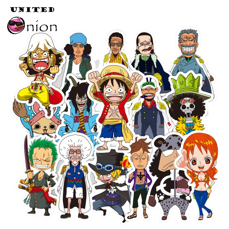 48pcs/lot Waterproof Stickers ONE PIECE decal doodle Graffiti toy For ...