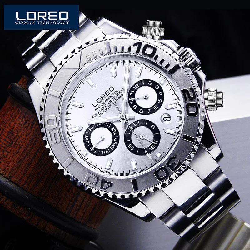 LOREO 2019 Sport Mens Watches top brand luxury Multifunction Mechanical ...
