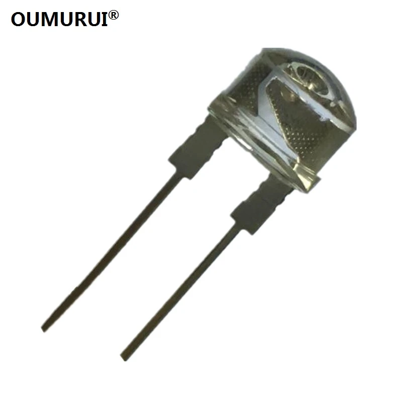 F8 High bright 8mm LED strawhat diode short leg emitting red light 620 ...