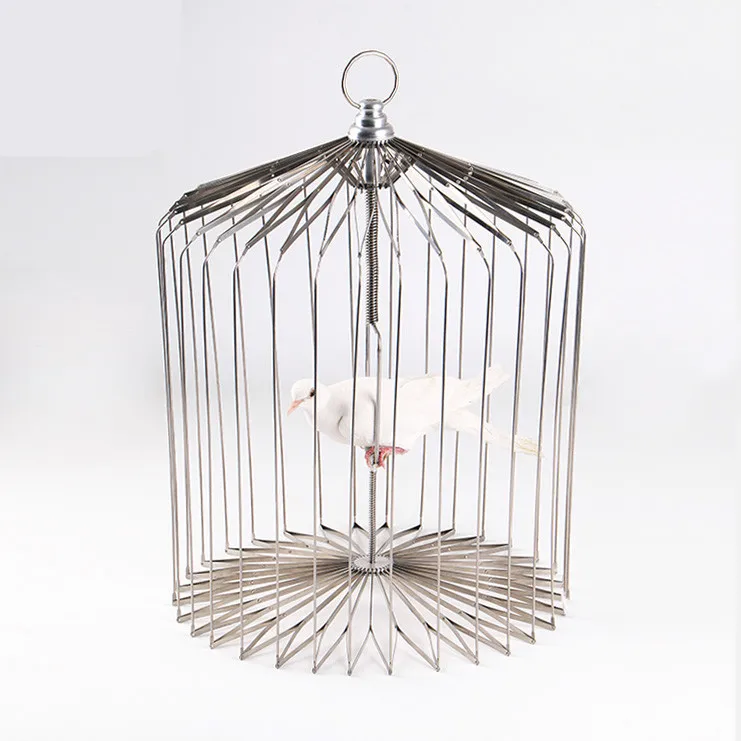 Silver-Steel-Appearing-Bird-Cage-Medium-Size-Dove-Appearing-Cage-Magic ...