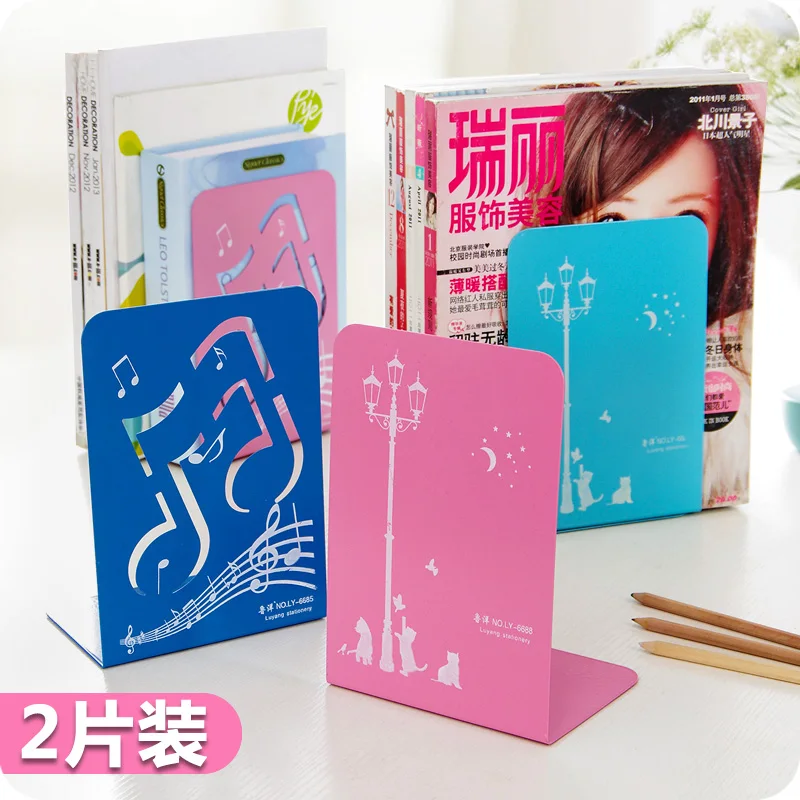 Multicolour metal iron bookshelf bookend buffer type bookend book end ...