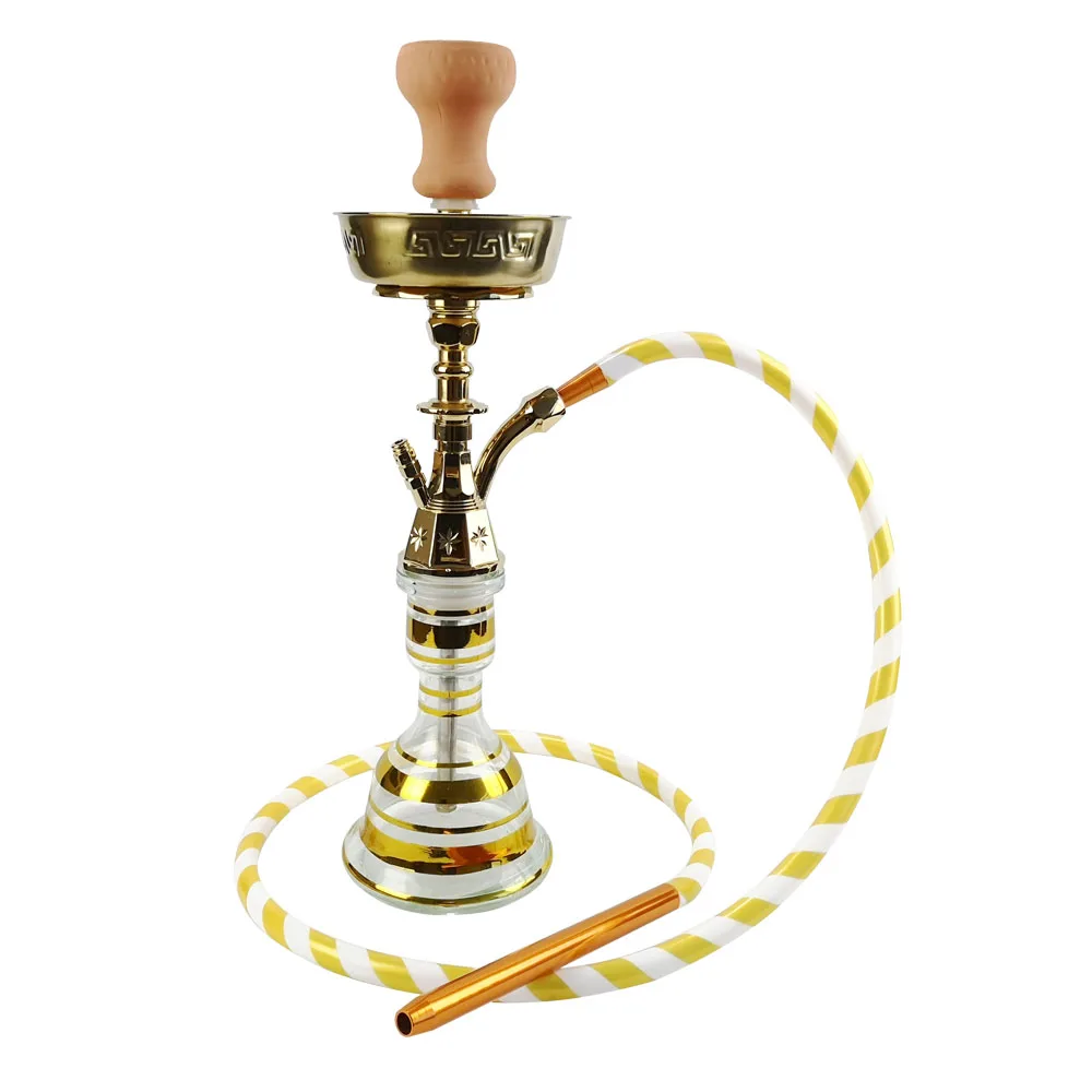 Pipa de agua pequeña, vástago de oro árabe, turco, egipcio, shisha de ...