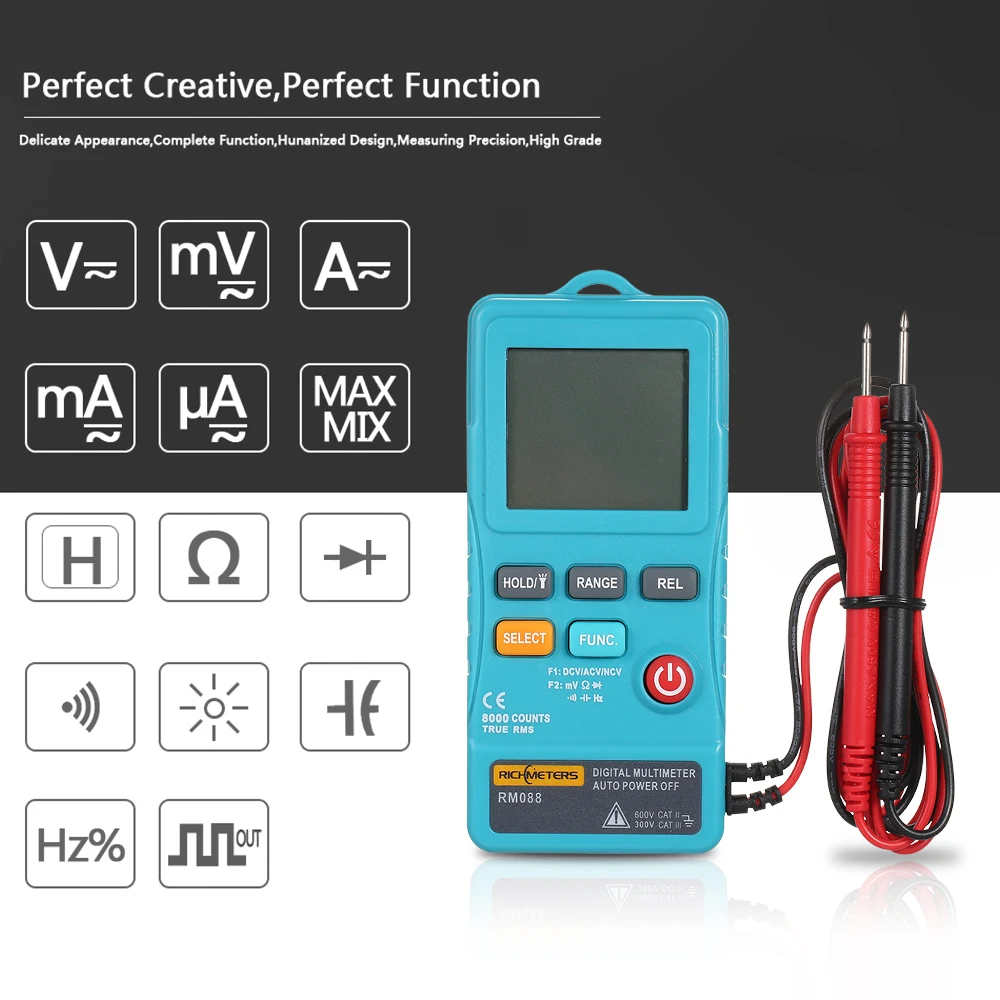 Aliexpress.com : Buy RM088 Mini Digital Multimeter 8000 Counts Line ...