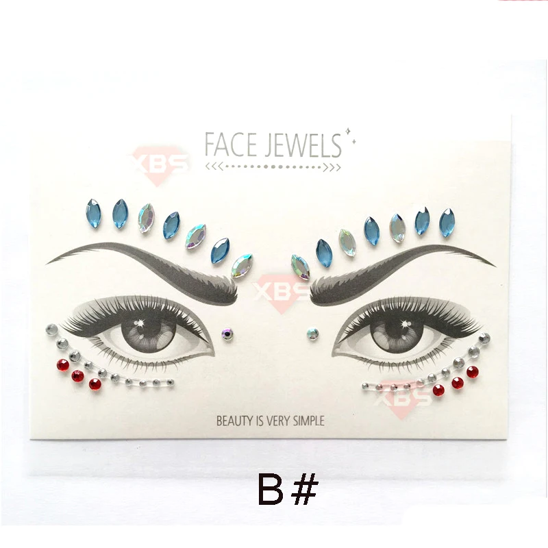 Forehead Stage Decor Sticker Acrylic Resin Drill Stick Bindi Sticker ...
