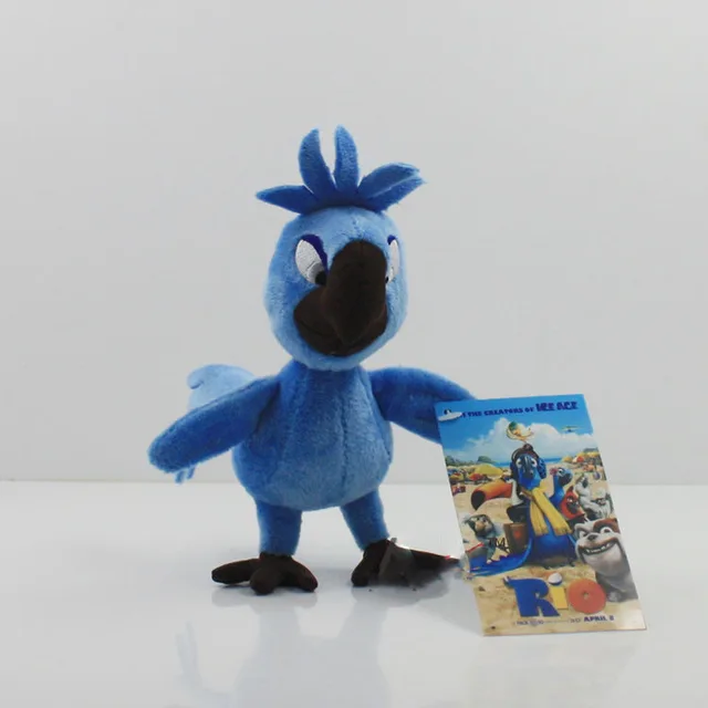 Rio 2 Toy Little Blue Parrot Tiago Plush 14cm Hot Movie Rio Stuffed ...