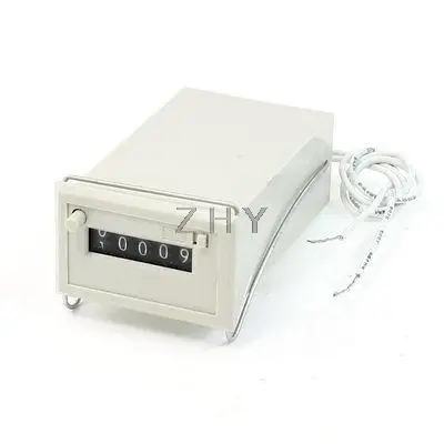 CSK5 DKW DC 24V 5 Digits 2 White Wire Lockable Electronmagnetic Counter ...