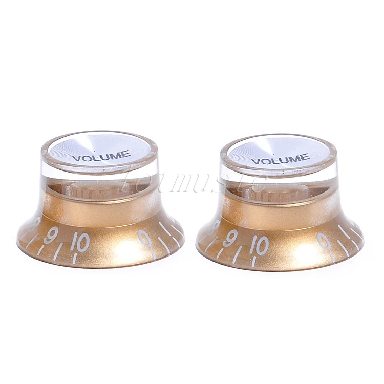 2pcs-Gold-Guitar-Push-on-Knob-Volume-Control-Knob-For-Split-Shaft ...