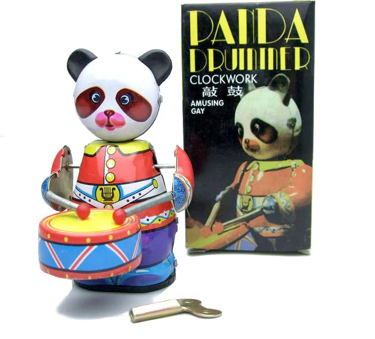 Rare collection Nostalgia Tin Wind up toys Panda drums Toys-in Wind Up ...