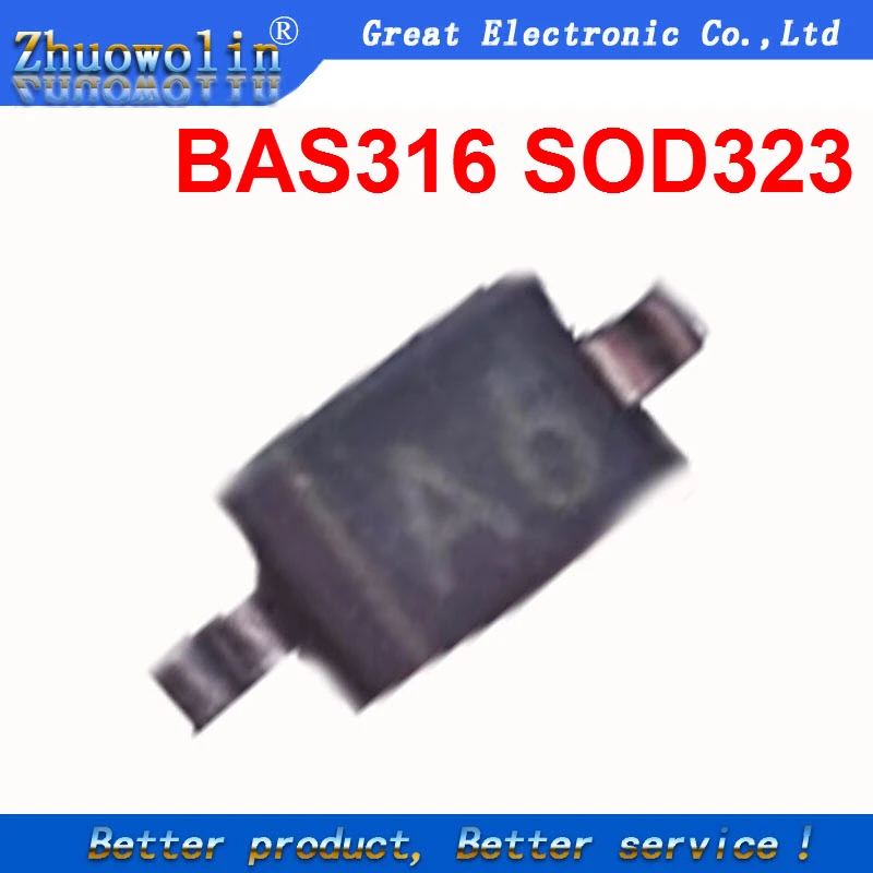 50pcs/Lot BAS316 SOD 323 A6 SMD Switch Diode|switching diode|smd diodediode smd - AliExpress