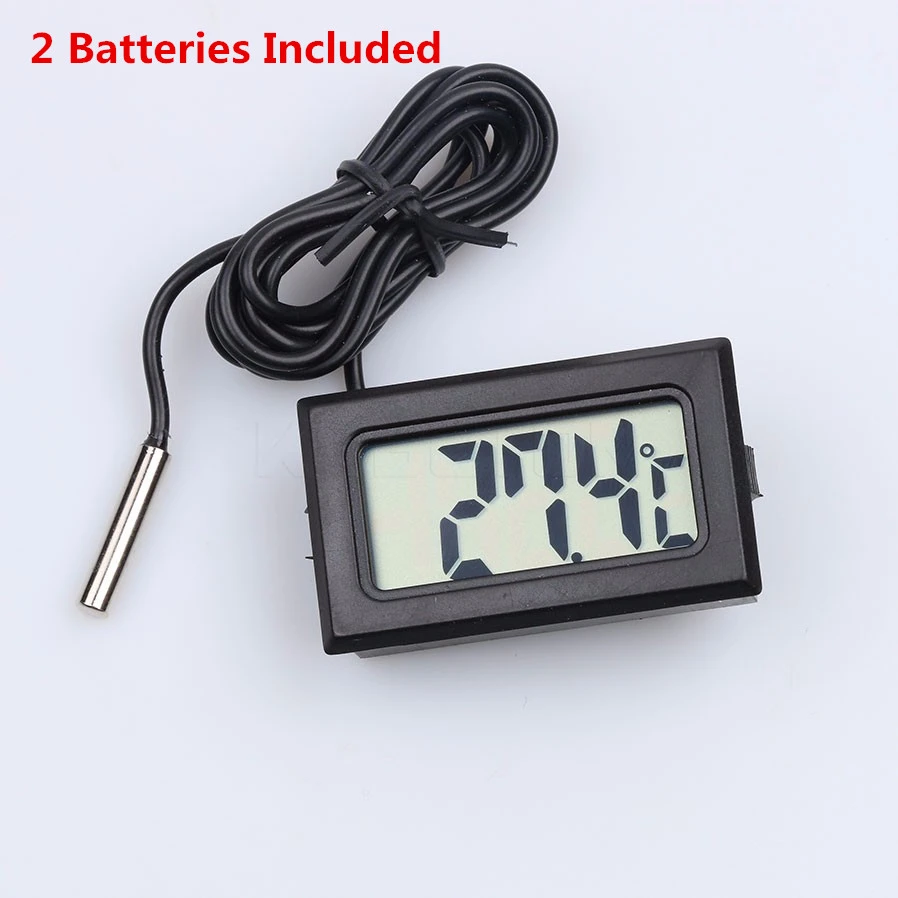 Lcd Digital Thermometer Hygrometer Probe Fridge Freezer Thermometer ...