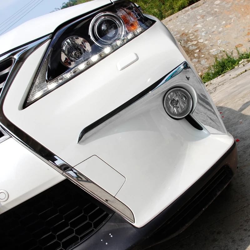 2pcs ABS chrome front fog lamp lights cover decoration trims for LEXUS ...
