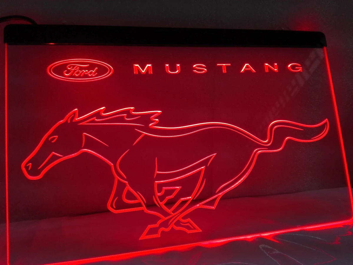 LR064 Ford Mustang Neon LED Neon Light Sign|sign led|sign fordsign ...