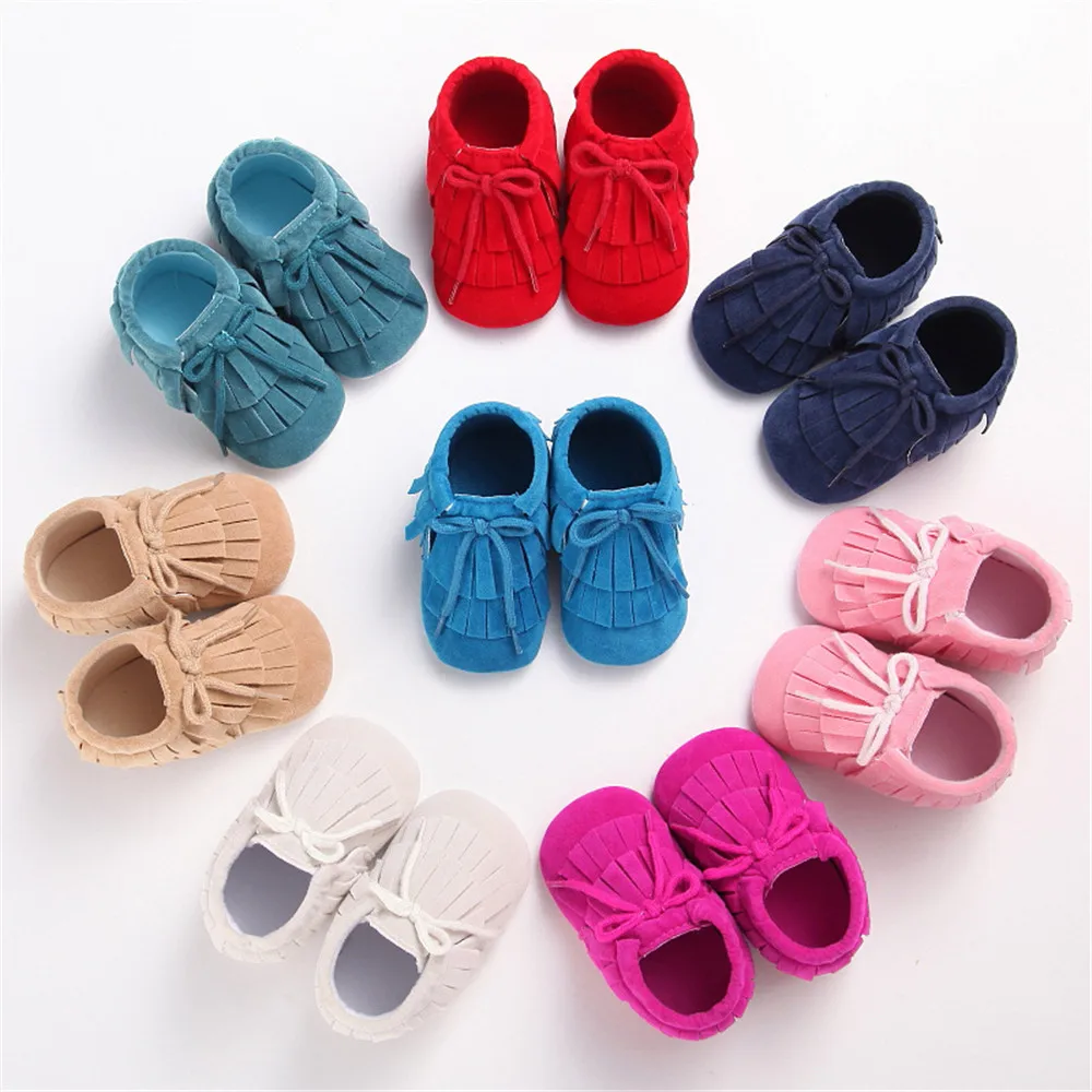 PU Spring Autumn Baby Shoes Lace Up Newborn Infant First Walker Soft ...