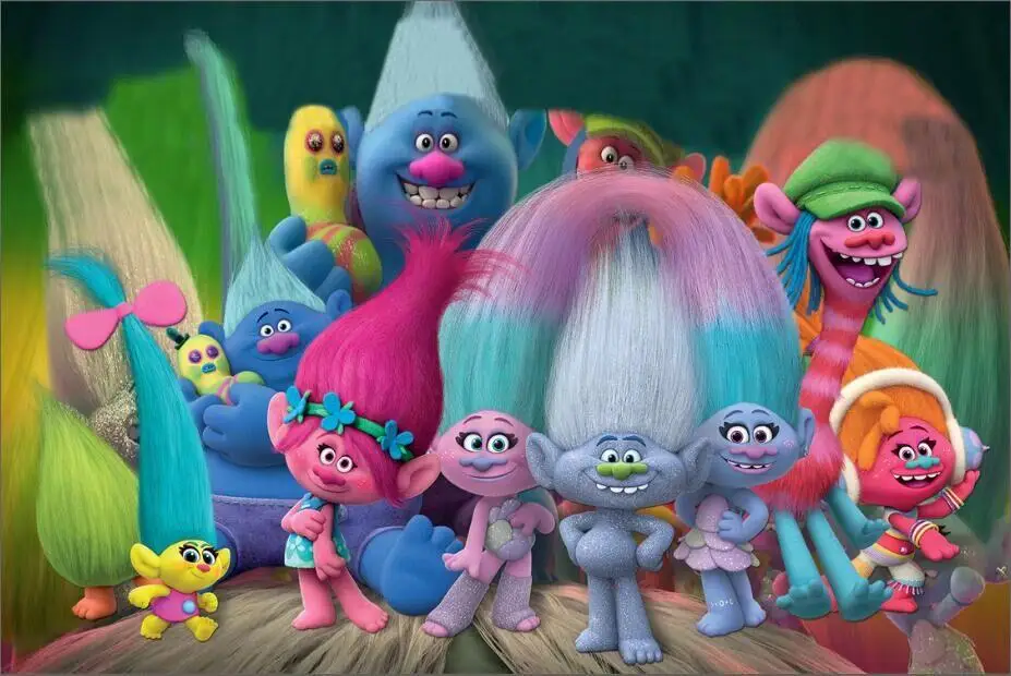 Trolls Family Group Dance Music photography studio background Vinyl ...