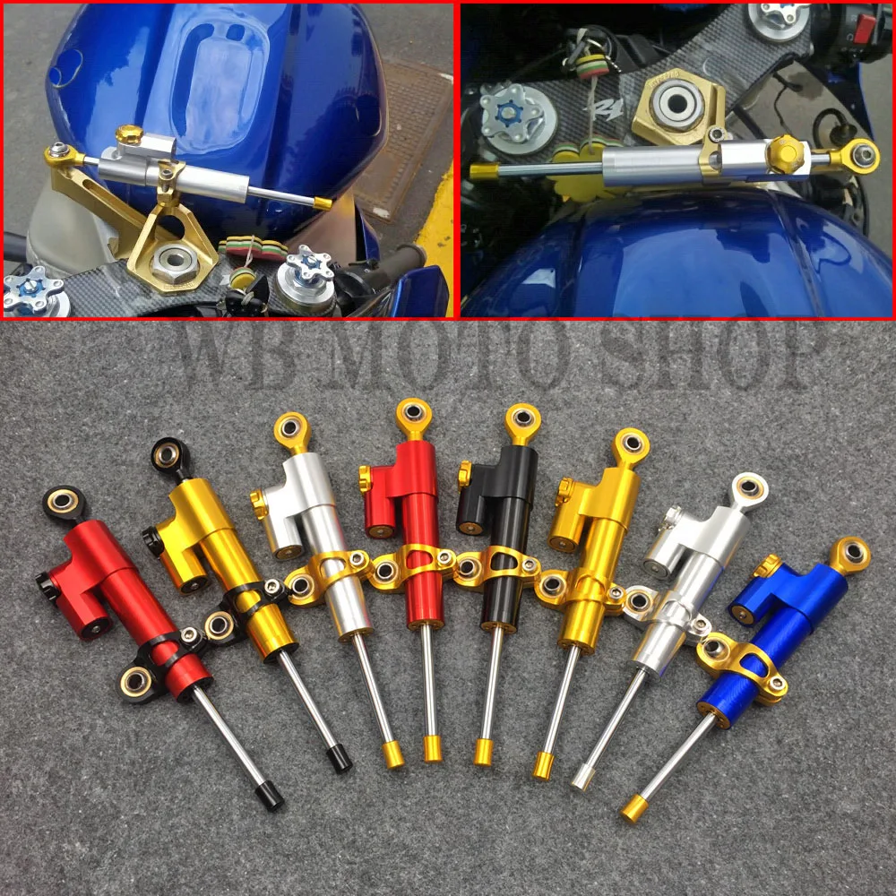 Motorcycle cnc Universal Stabilizer Damper Complete Steering Mounting ...