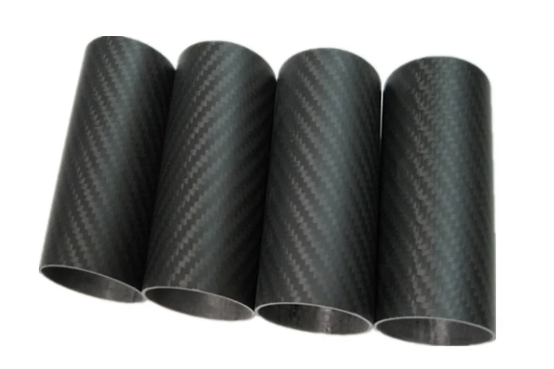 2pcs 3K Full Carbon Fiber 8MM OD X 4MM ID Tube 500MM Long Roll Wrapped ...