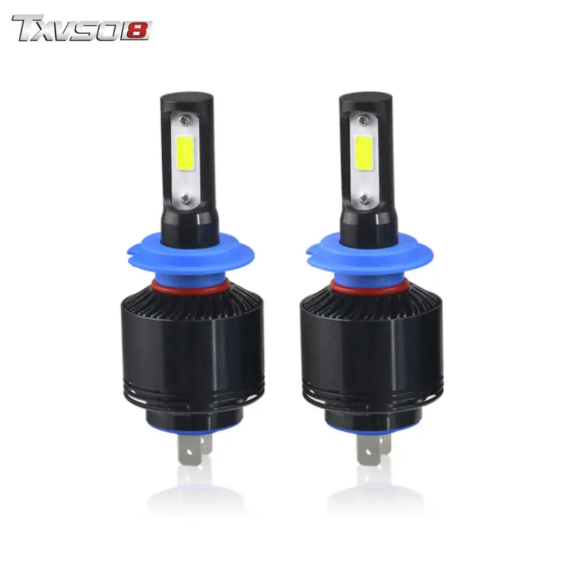 Txvso8 h7 h4 luzes led para auto cob chips 12000lm 6000 k bombilla h1 ...