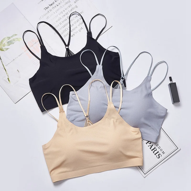 Sexy Women Crop Top Cropped Padded Bra Tank Tops Vest Fitness Stretch