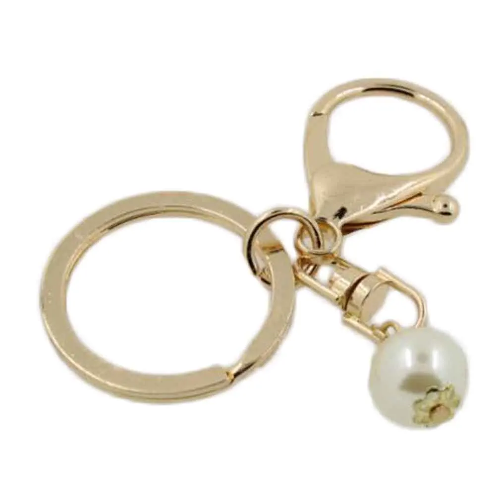 Pearl Keychain New Fashion Key Ring Pearl Key Chain Women Bag Pendant ...