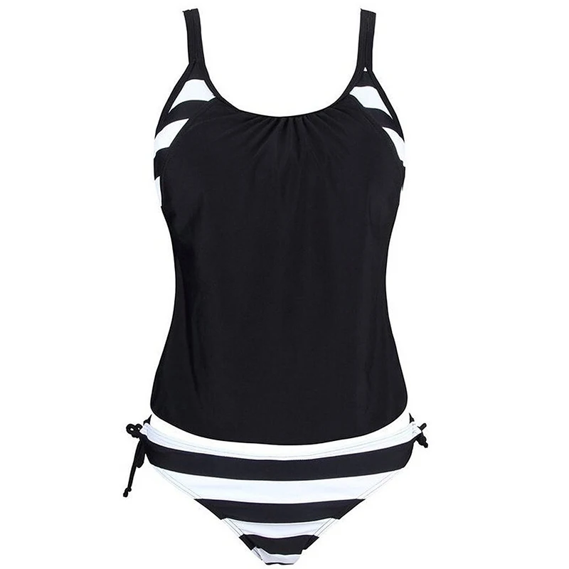 Best Price StarHonor Woman Striped Beach Swimsuit Bandage Patchwork One ...