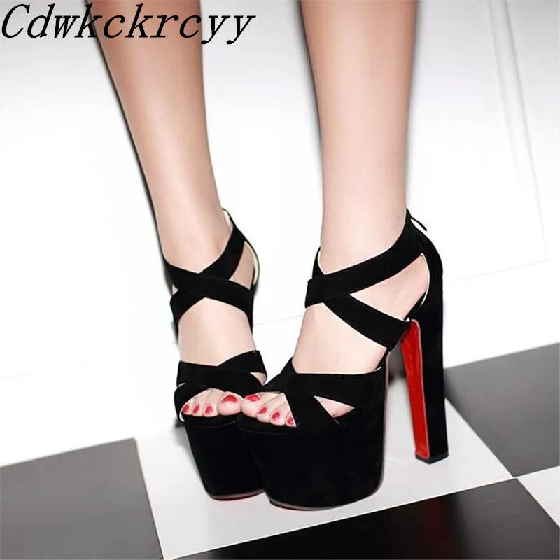 Summer New pattern fashion Waterproof Super high heel Women sandals ...