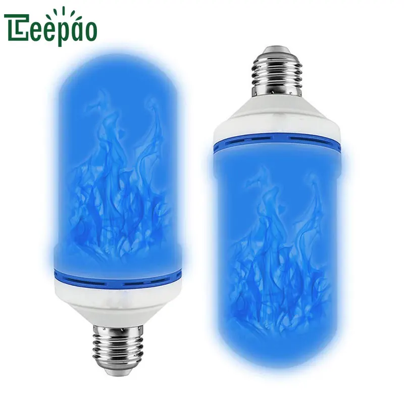 New 99 Leds E26 Blue Flame Bulb Lamps 4 Modes Flame Effect Led Light ...