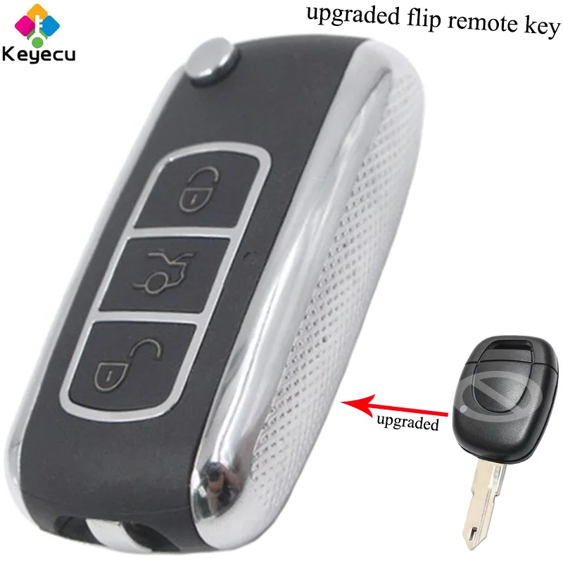 KEYECU Upgraded Flip Remote Control Car Key For 1 Button & 433MHz ...