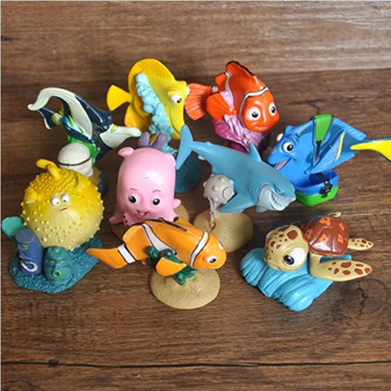 Disney Finding Nemo 9pcs 3-6cm Finding Dory PVC Action Figures Dory ...