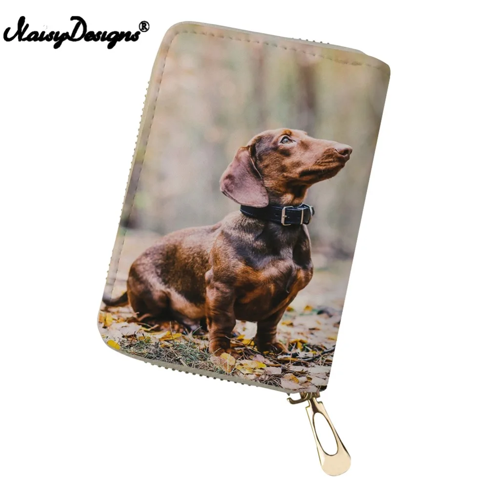 3D Dachshund Animal Dog Printed Ladies Pu Leather Wallet Women Credit ...